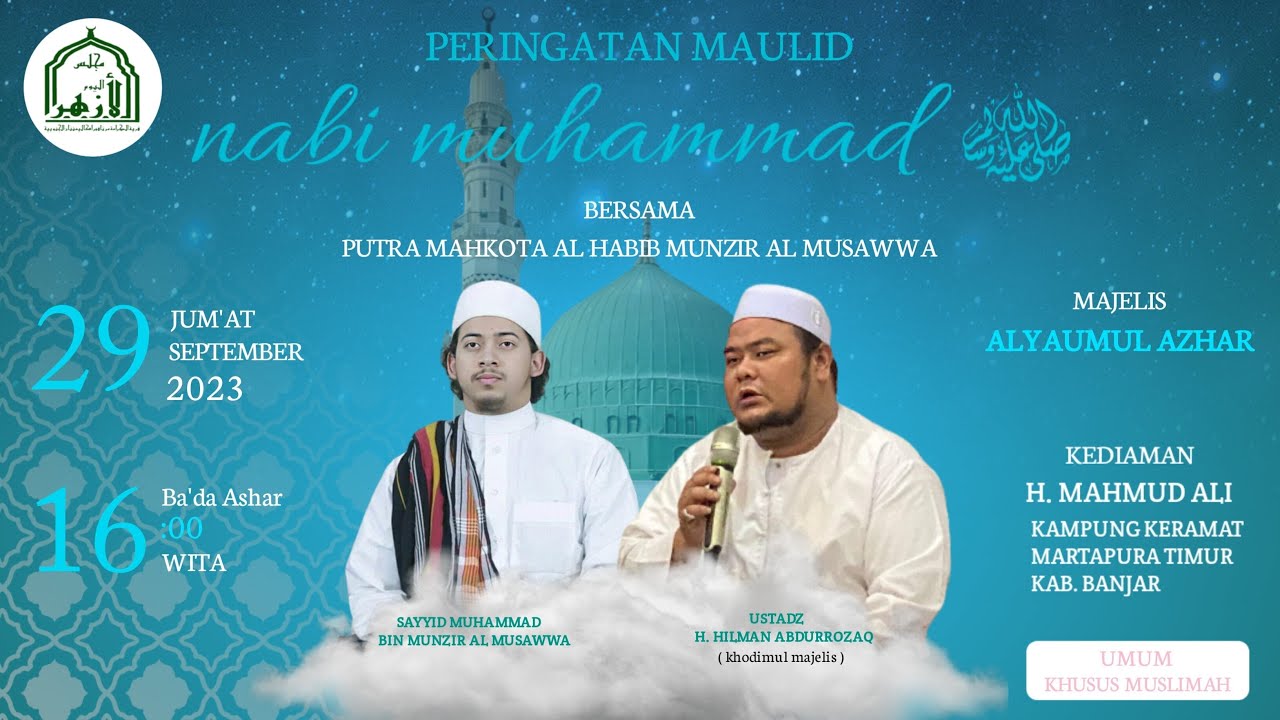 🔴LIVE MAULID NABI MUHAMMAD SAW | BERSAMA HABIB MUHAMMAD BIN MUNDZIR ...