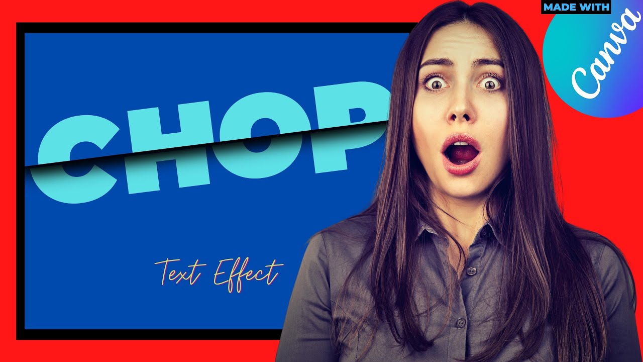Canva Design Tutorial How to Chop Text Effect on Canva - YouTube