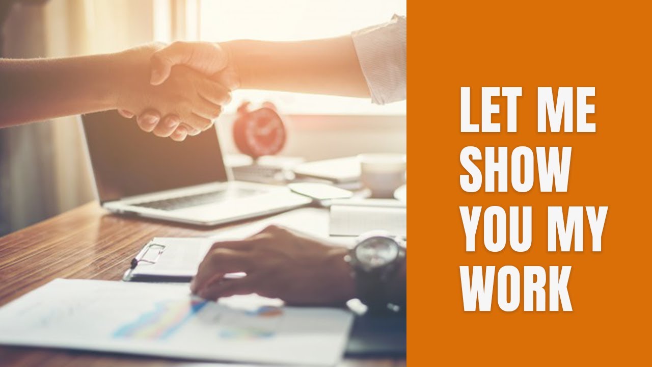 Let me show you my work - YouTube