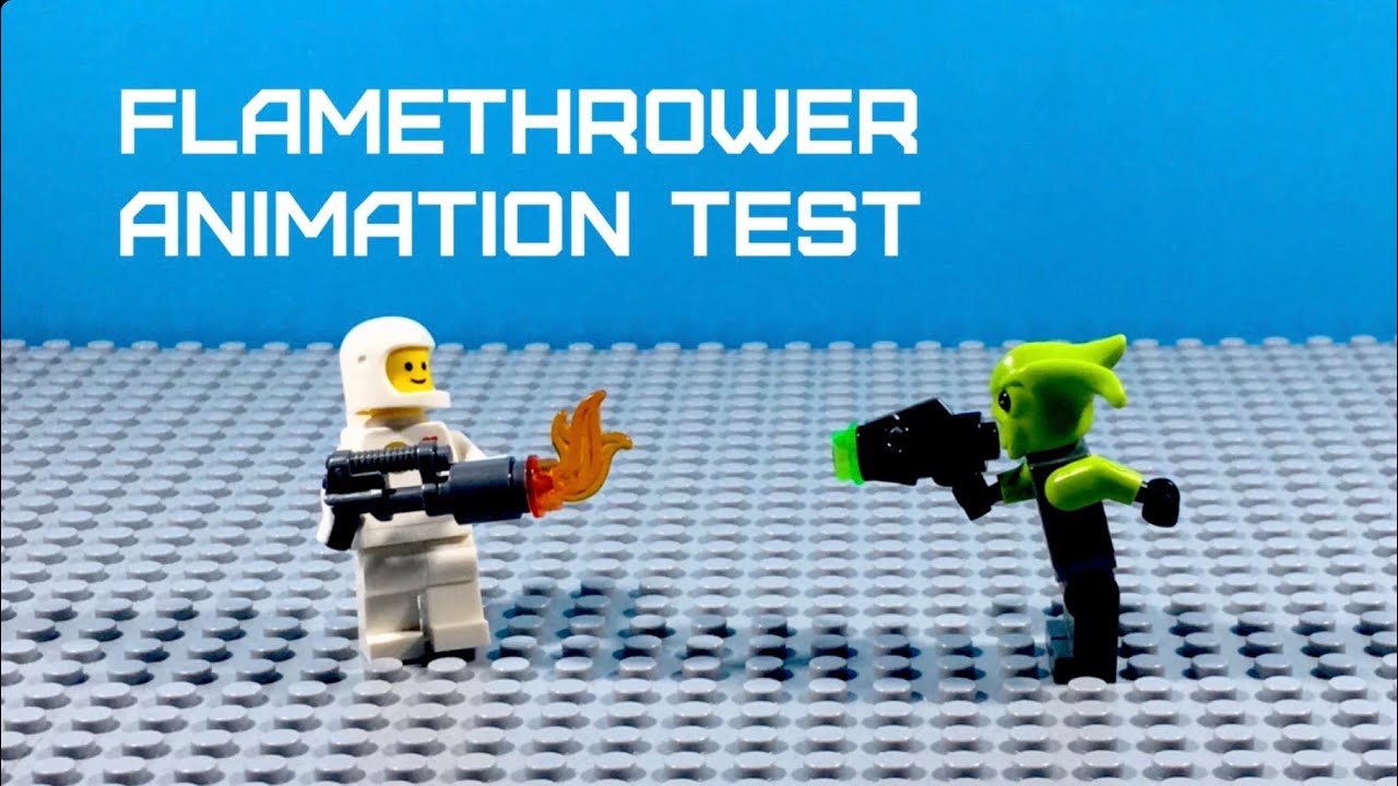 Lego Flamethrower Animation Test - Stop Motion Animation - YouTube