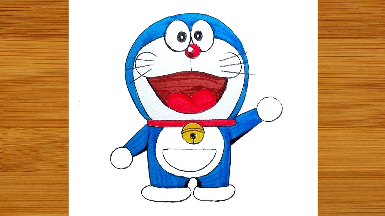 How to Draw Doraemon step by step, Easy Doraemon drawing, Doraemon ...