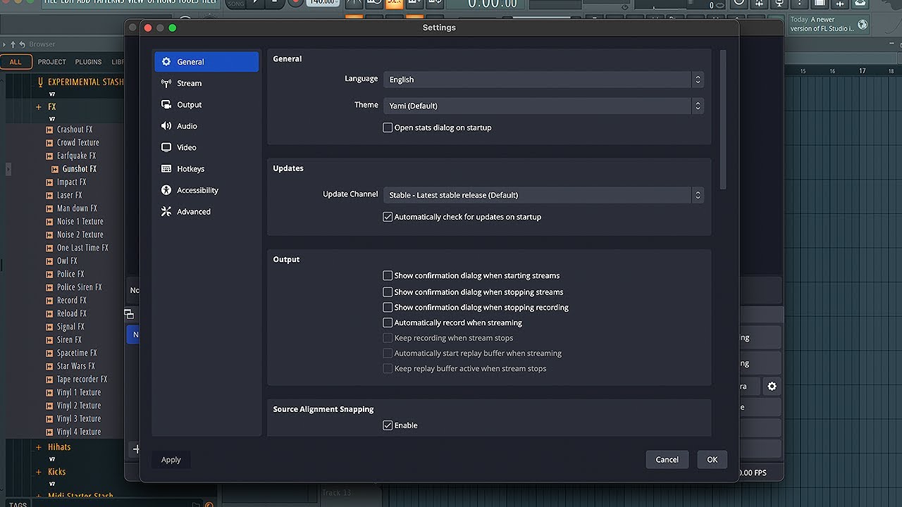 These are my OBS settings for recording my FL Studio screen (On MAC ...