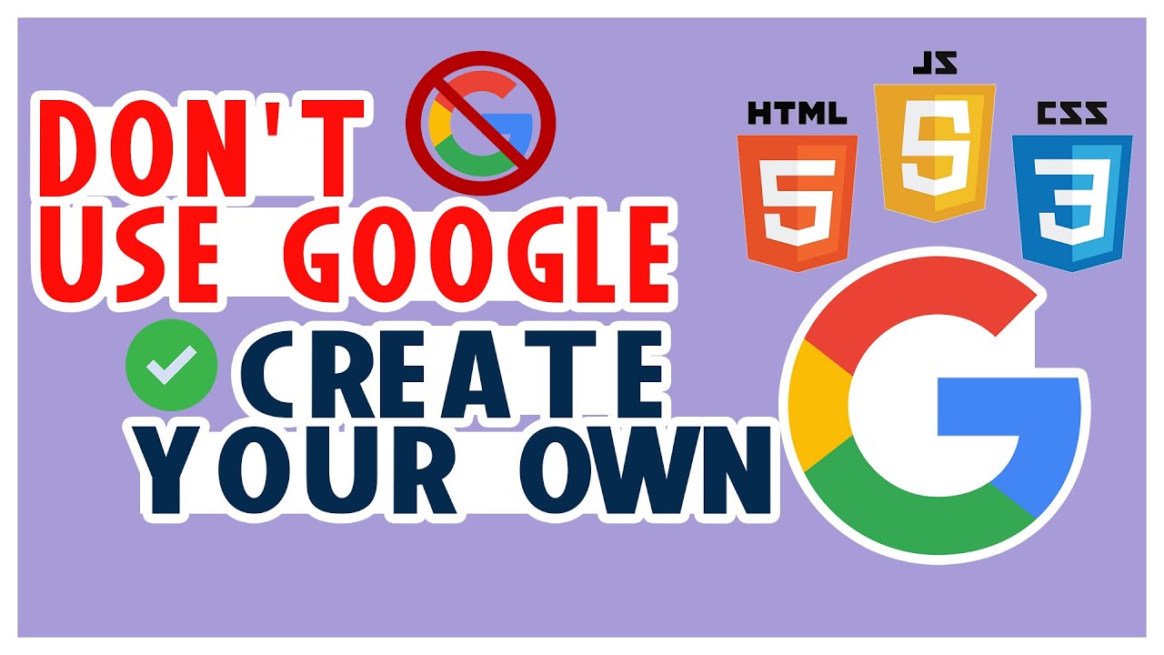 Create Your Own Google Using HTML CSS & JS - YouTube