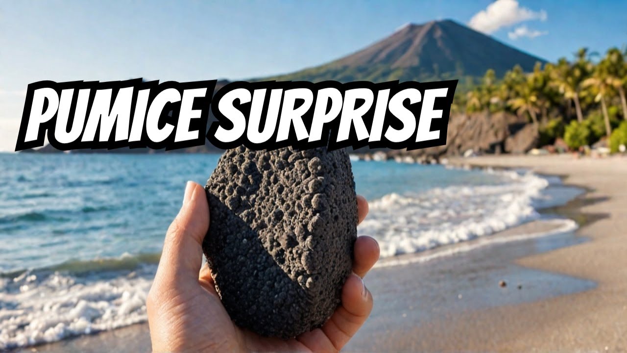 Roaming Volcanic Pumice: A Jaw-Dropping Encounter on the Beach! - YouTube