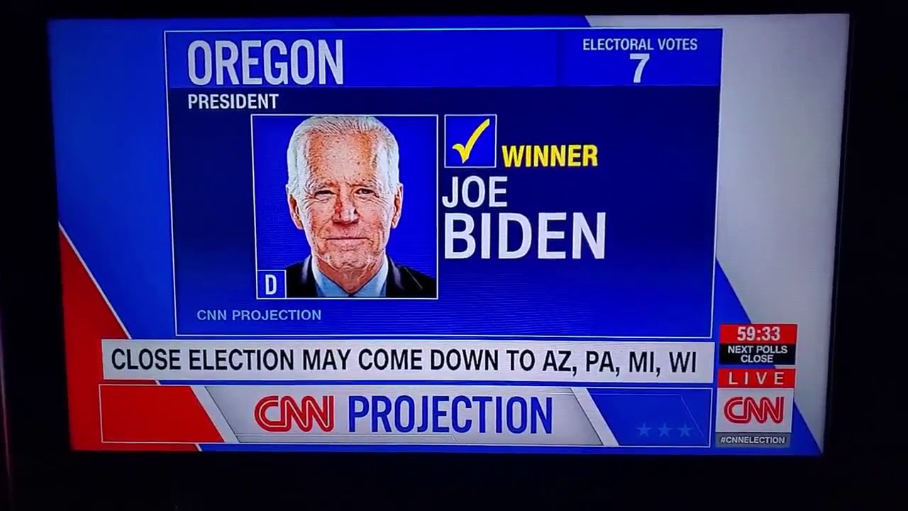 CNN election night all state projections [Night 1] - YouTube