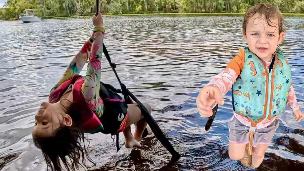 Making A Splash! Rope Swing Fun! Kids Video For Kids! #fun #summer ...