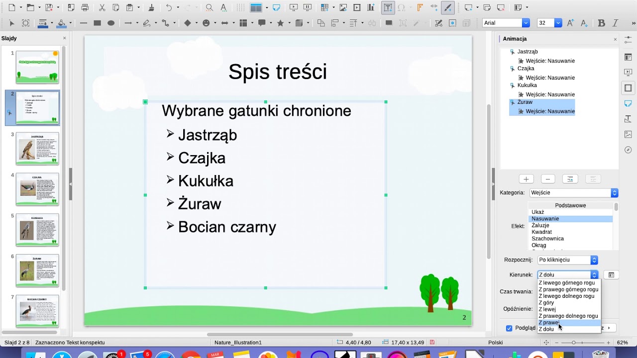 Animacje slajdów - Libre Office Impress - YouTube