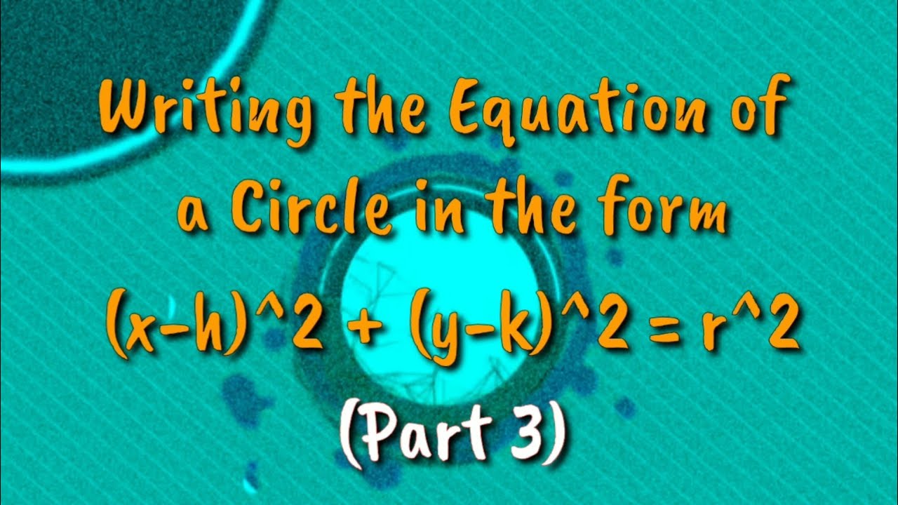 #math #precalculus V#5_Writing the Equation of a Circle given Two ...