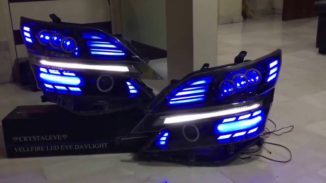 Vellfire Ls600 x Crystaleye LED daylight - YouTube