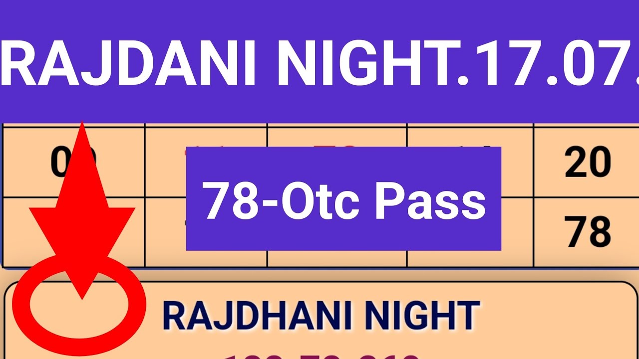 17/07/2023 Radhani Night Today | Rajdhani Night Open | Rajdhani Night ...