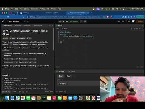 Leetcode Daily Challenge | 2375. Construct Smallest Number From DI String | 18th Feb 2025 ...