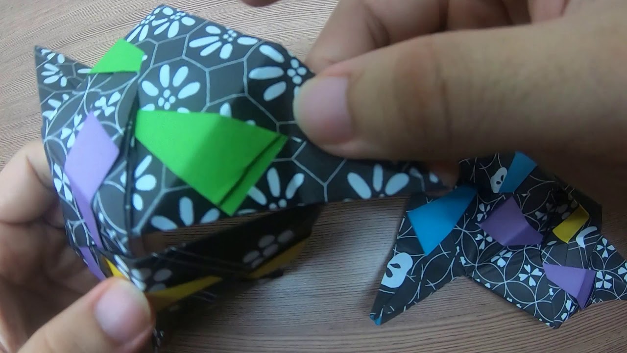 MODULAR ORIGAMI TUTORIAL - Diagonal Variant Sonobe Kusudama - YouTube