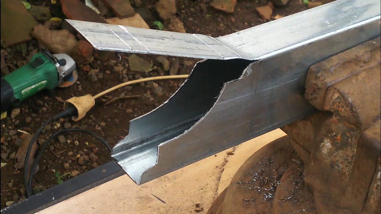 Trik simpel cutting profile pipe - YouTube