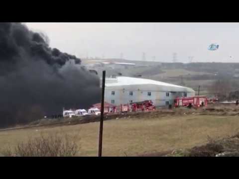 Hadımköy'de Fabrika Yangını