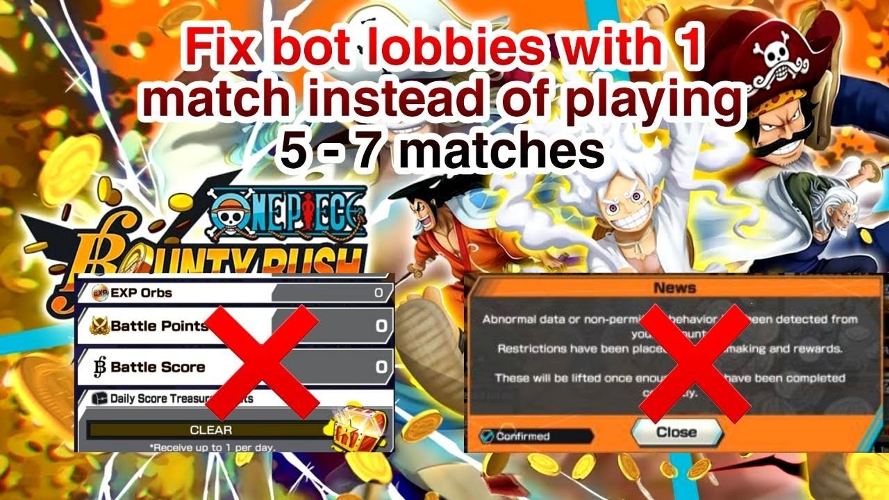 One piece bounty rush new Hack : Fix bot lobbies in one match:ZLI Bypass - YouTube