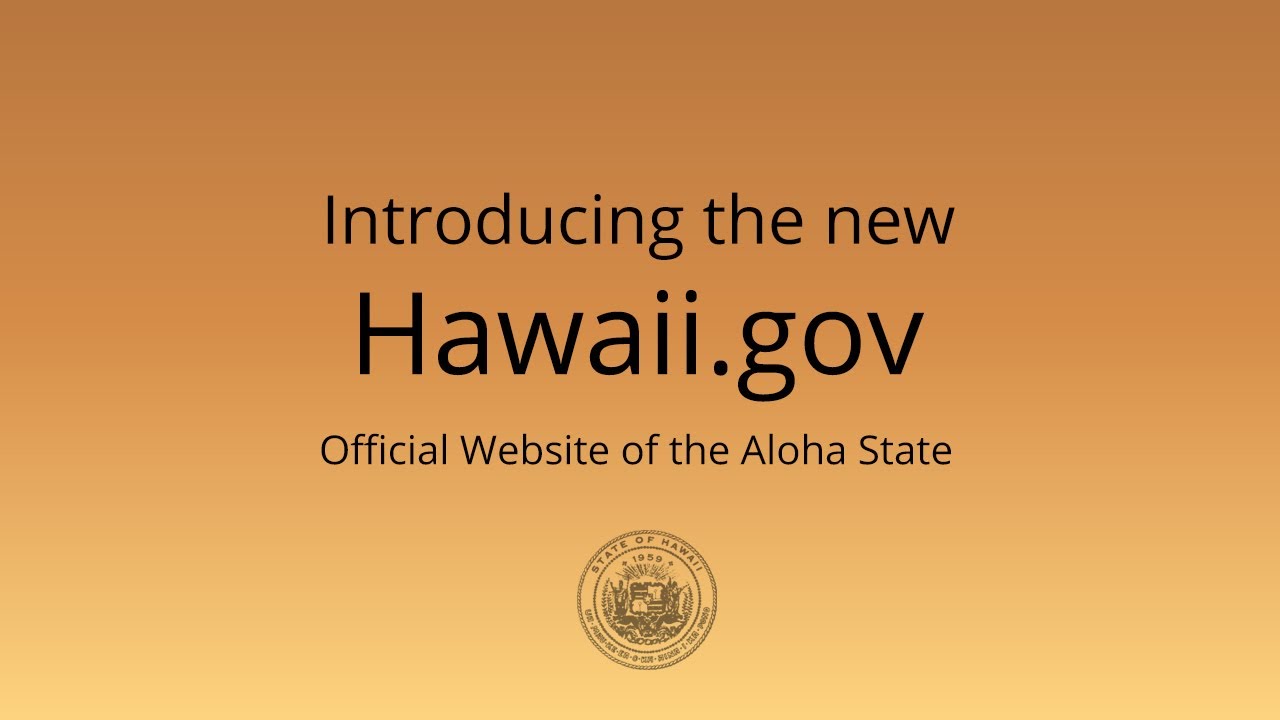 The 2013 Hawaii.gov Website - YouTube
