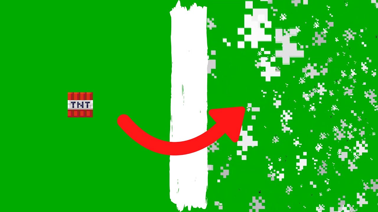 Minecraft TNT Dinamite Explodindo em Fundo Verde Chroma Key FullHD 60 ...