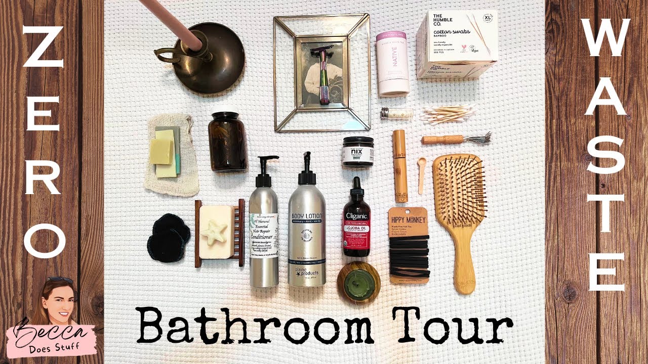 Zero Waste Bathroom Tour | Sustainable Toiletries & Decor - YouTube