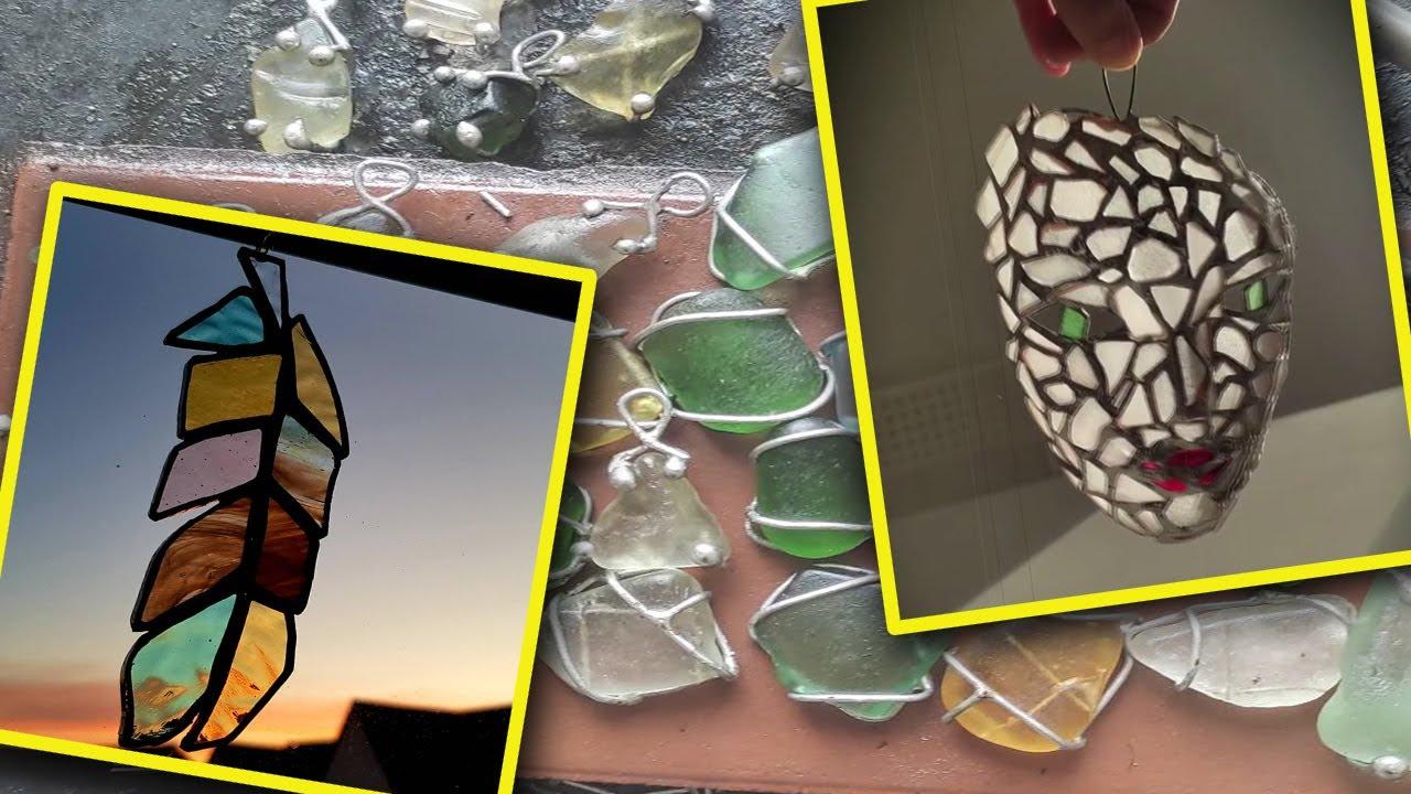 DIY Sea Glass Art, Sea glass projects - YouTube
