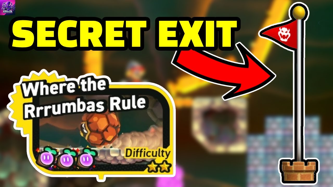 Where The Rrrumbas Rule Secret Exit Guide | Super Mario Bros. Wonder ...