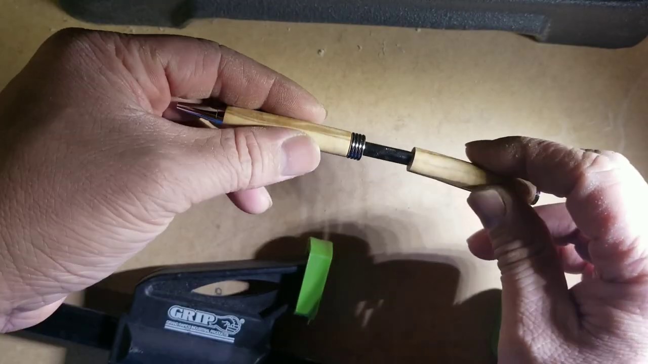 alternative wood turning pen press - YouTube