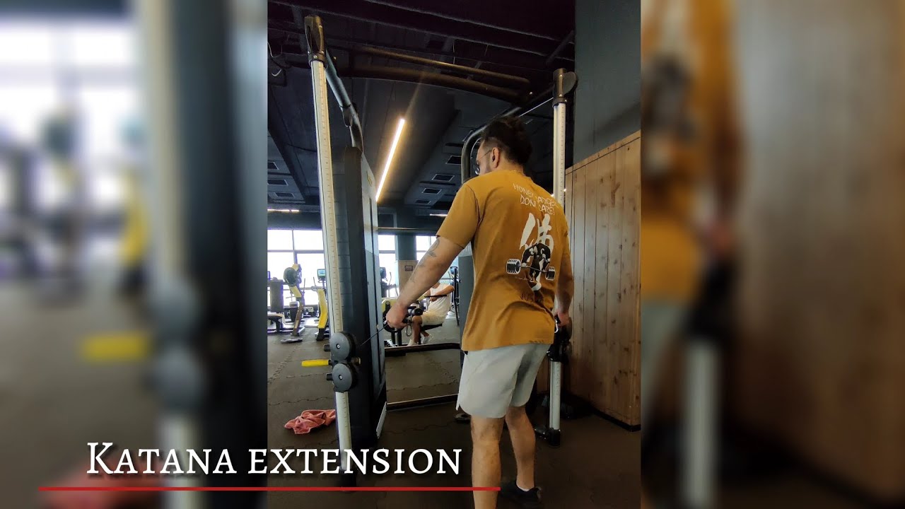 פשיטת מרפק מעל הראש כנגד כבל (קטאנה) - Katana extension - YouTube