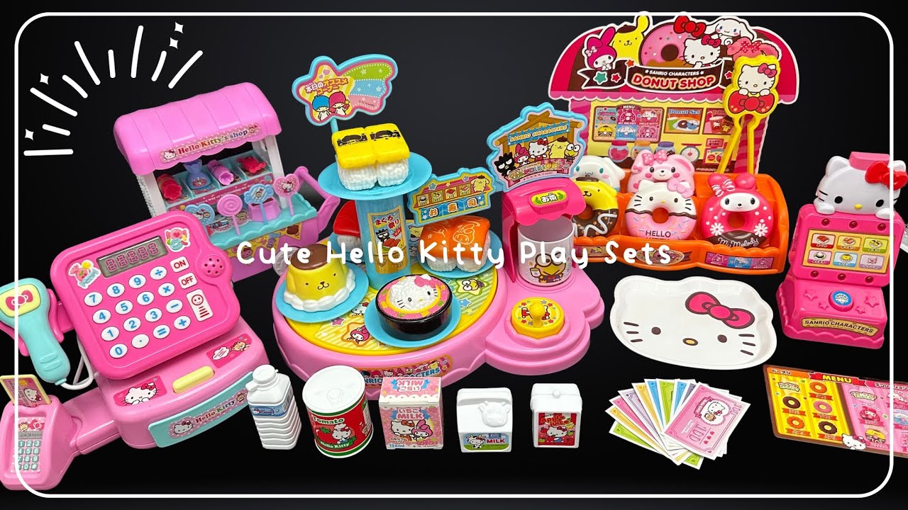 33 Minutes Satisfying with Unboxing Hello Kitty Mini Food Toys (3 SETS ...