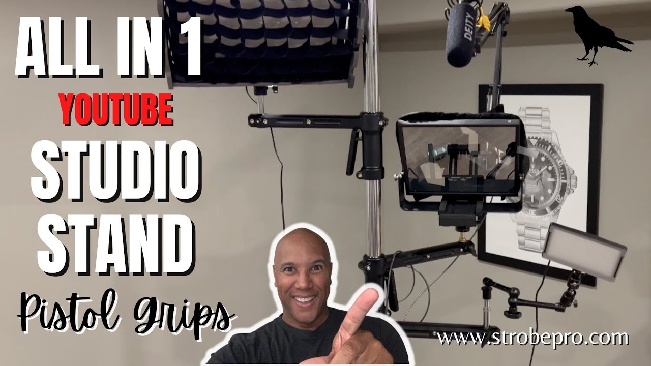 SINGLE STAND YOUTUBE STUDIO| All in 1 Studio Stand| PISTOL GRIP Studio ...