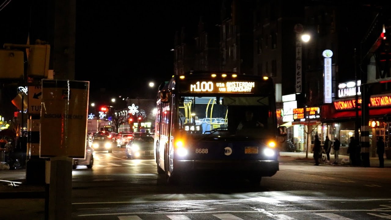 MTA New York City Bus: 2019 Nova Bus LFS #8688 on the M100 Bus. - YouTube