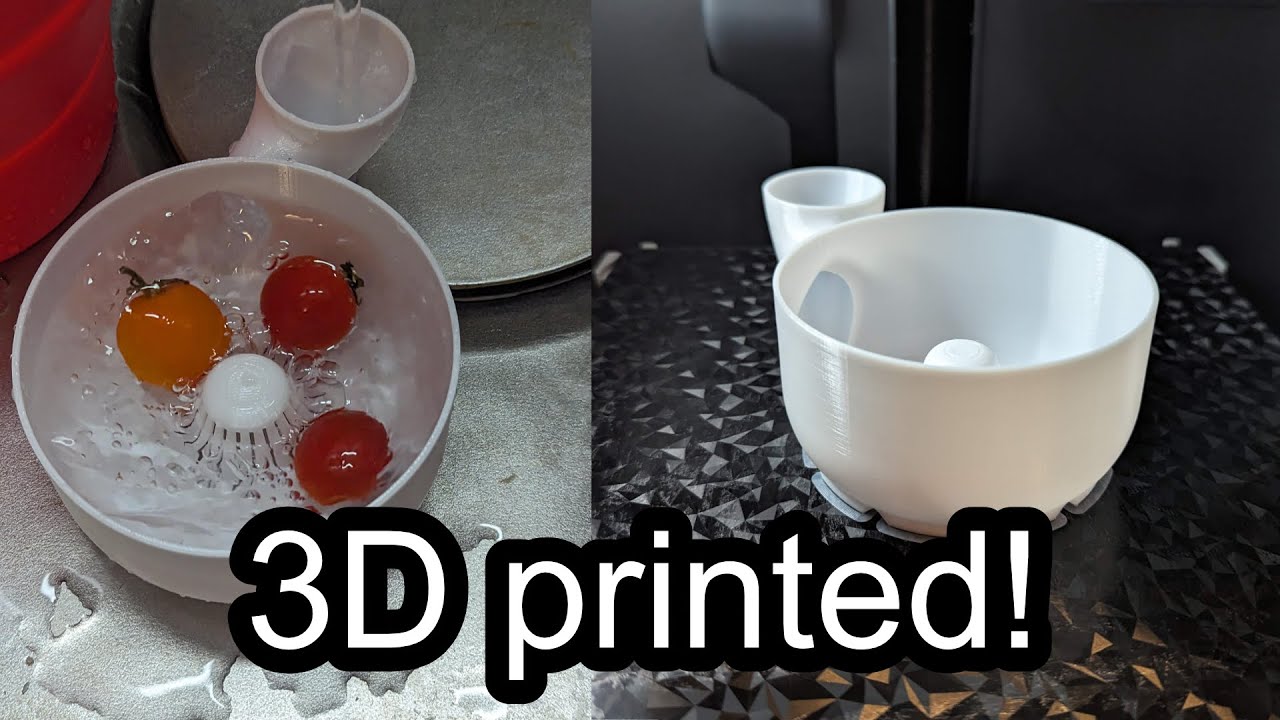 3D printed automatic vegetable and fruit washer - test and timelapse ...