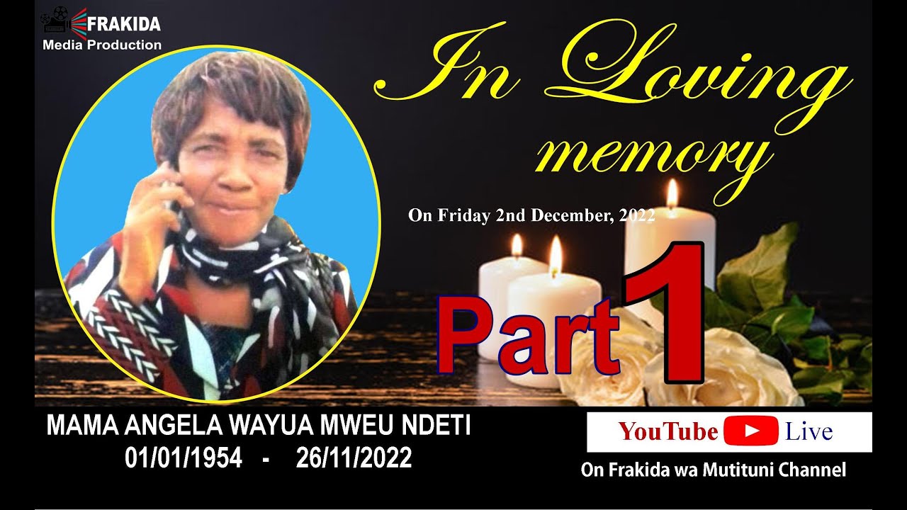 IN LOVING MEMORY OF THE LATE MAMA ANGELA WAYUA MWEU NDETI - Part 1 ...