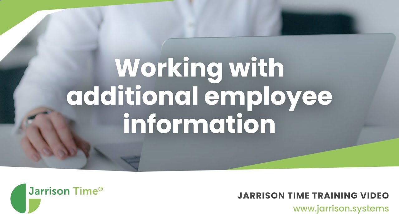 Working with additional employee information - YouTube