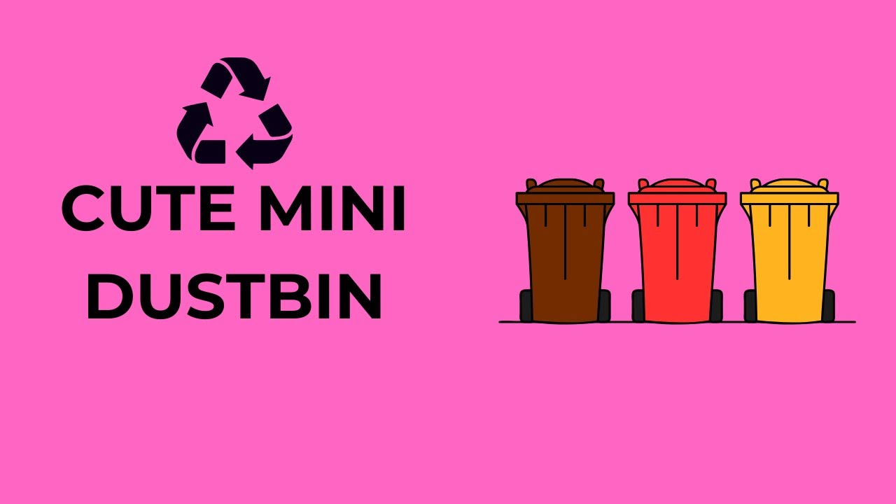 DIY mini dustbin |cute craft #diy #art - YouTube