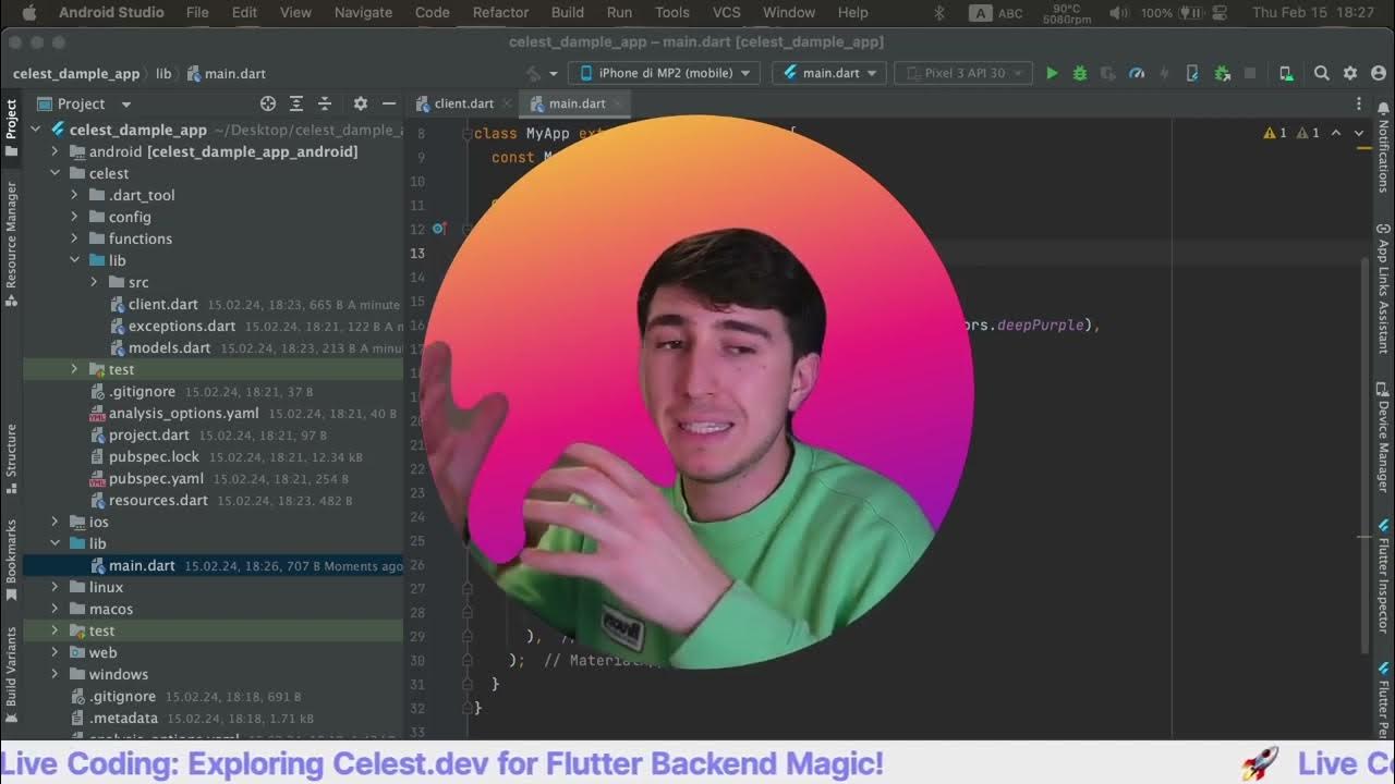 Trying Celest.dev, Dart backend for Flutter apps - YouTube