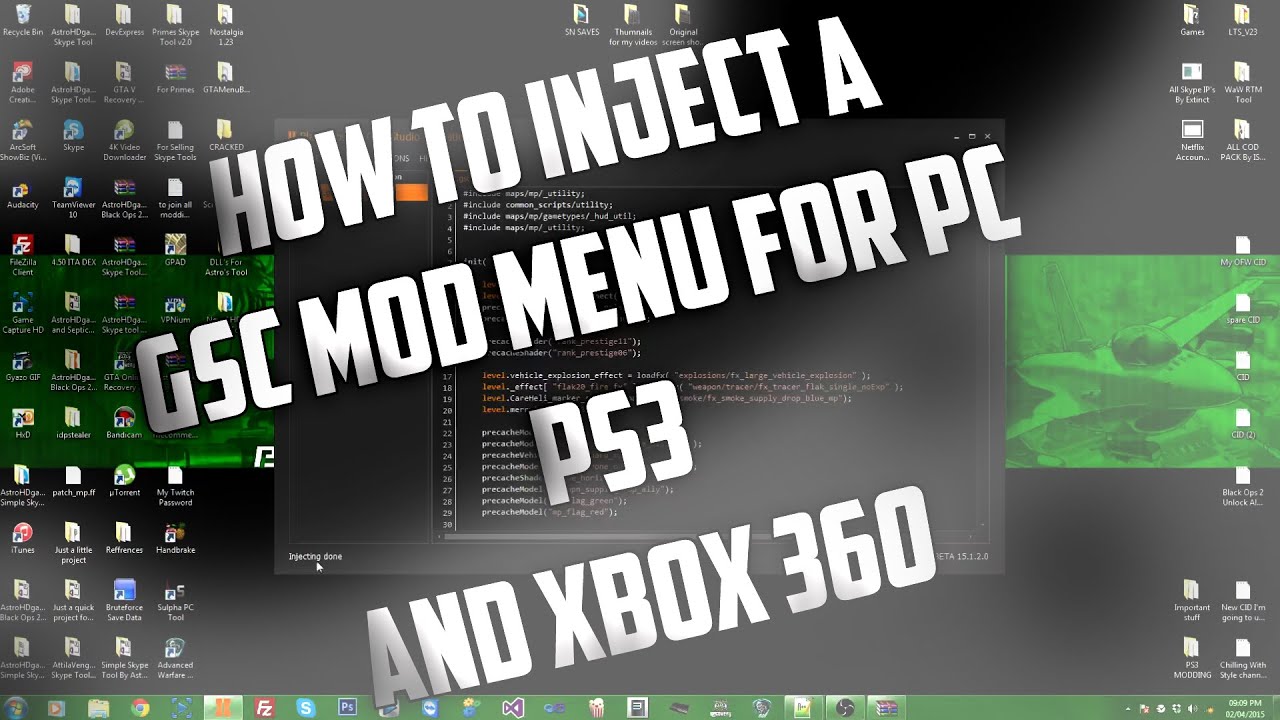 Black Ops 2 1 19 How To Inject A GSC Mod Menu For PC, PS3 And Xbox 360 ...