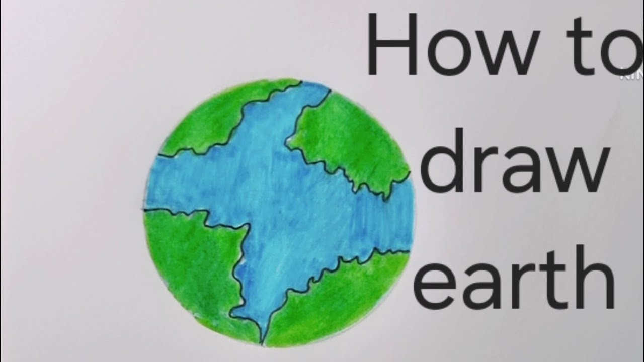 How to Draw Earth 🌎 Step by Step. Fatema drawing. - YouTube