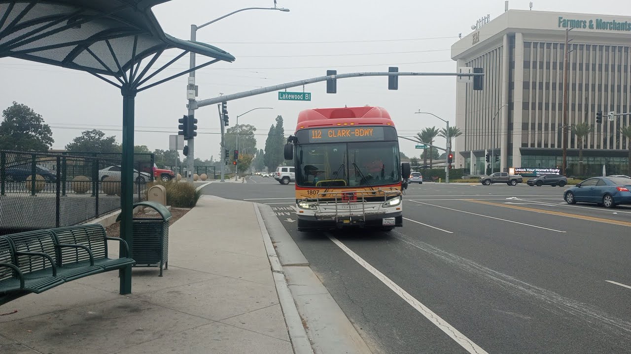 2017 Long Beach Transit New Flyer XN40 1807 - YouTube