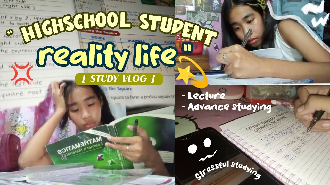 Highschool student reality life 📚Study vlog; Advance studying, lectures ...