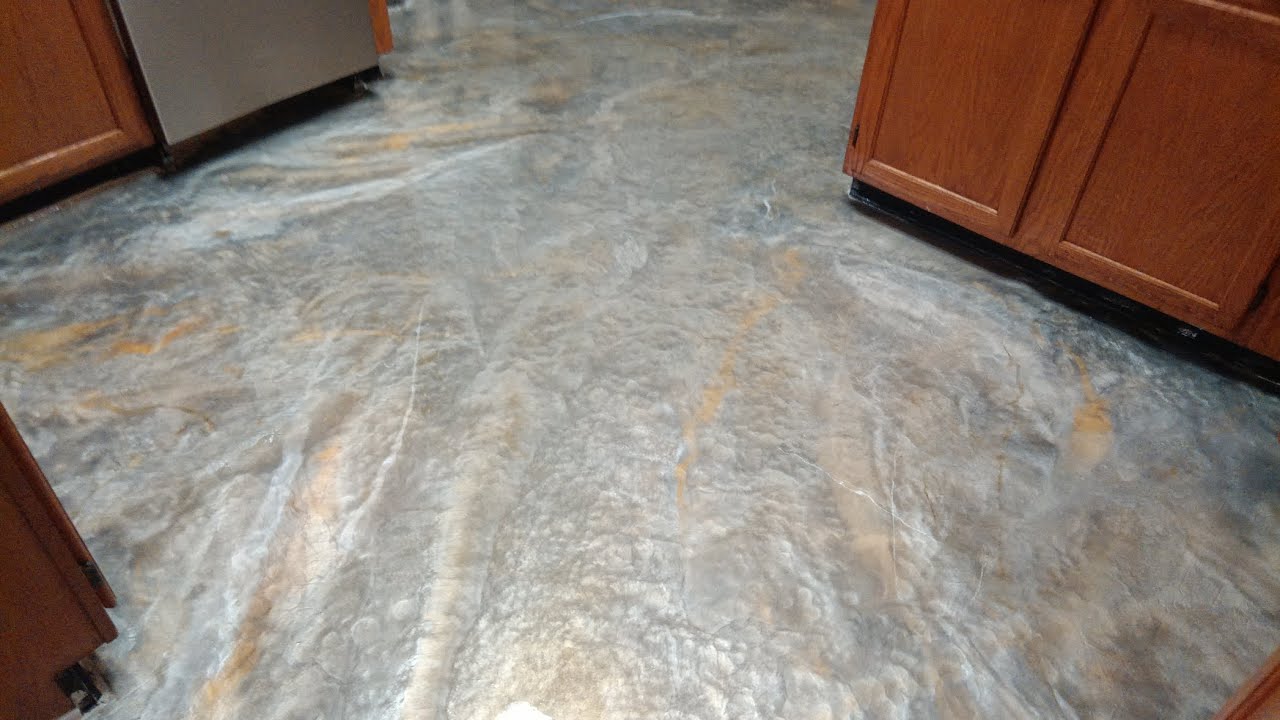 We cut cost & applied epoxy over linoleum 😯 #atlanta #epoxyfloor # ...