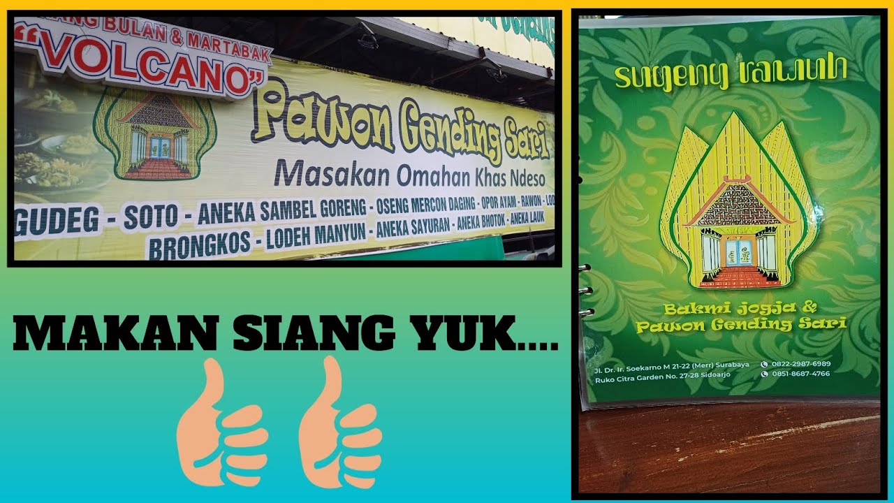 Makan Siang di Pawon Gending Sari MERR SURABAYA - YouTube