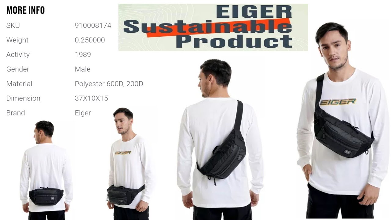 🟢 NEW EIGER CITY ROLLING WAIST 4L RD BLACK || SUSTAINABLE PRODUK || EIGER FEBRUARI 2023 ...
