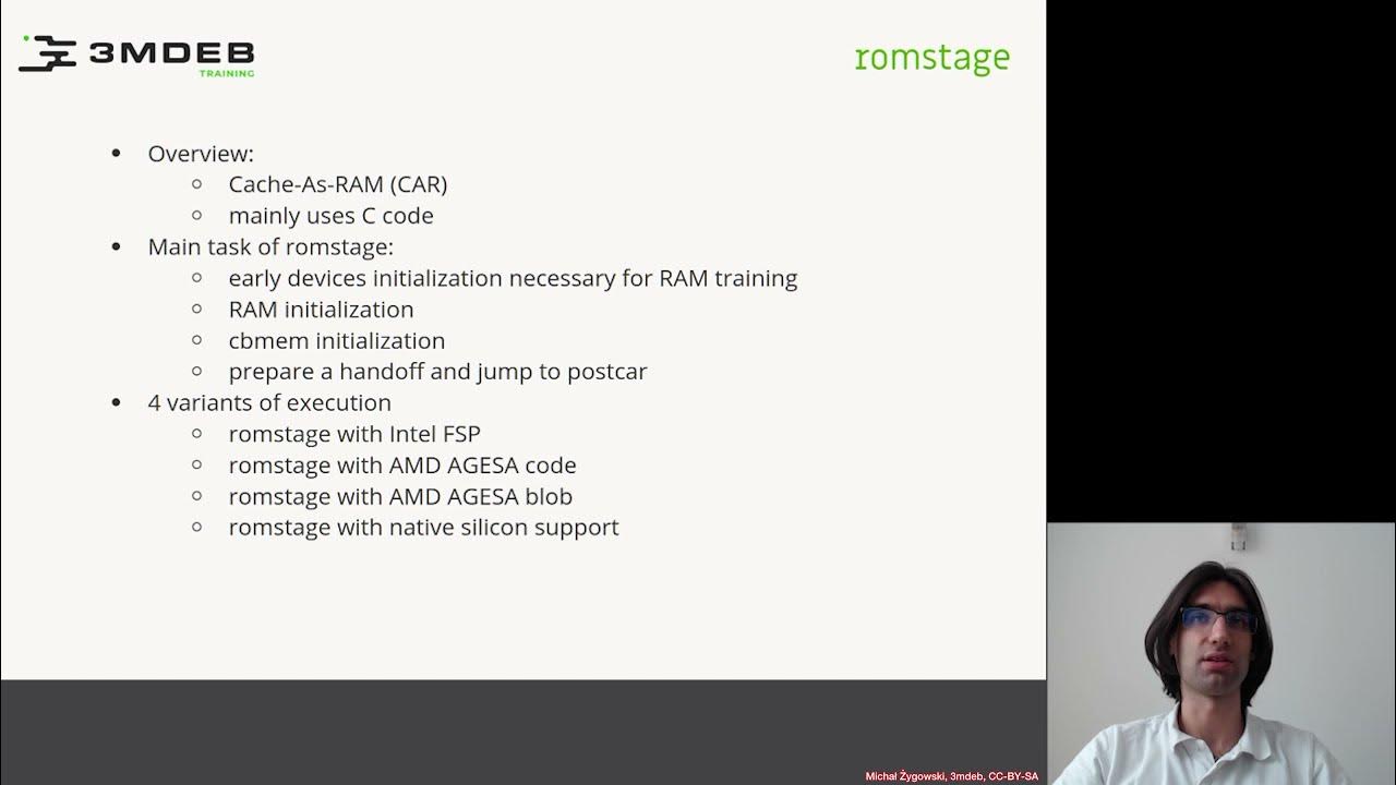 Arch4031 02 coreboot Boot Process 06 Romstage - YouTube