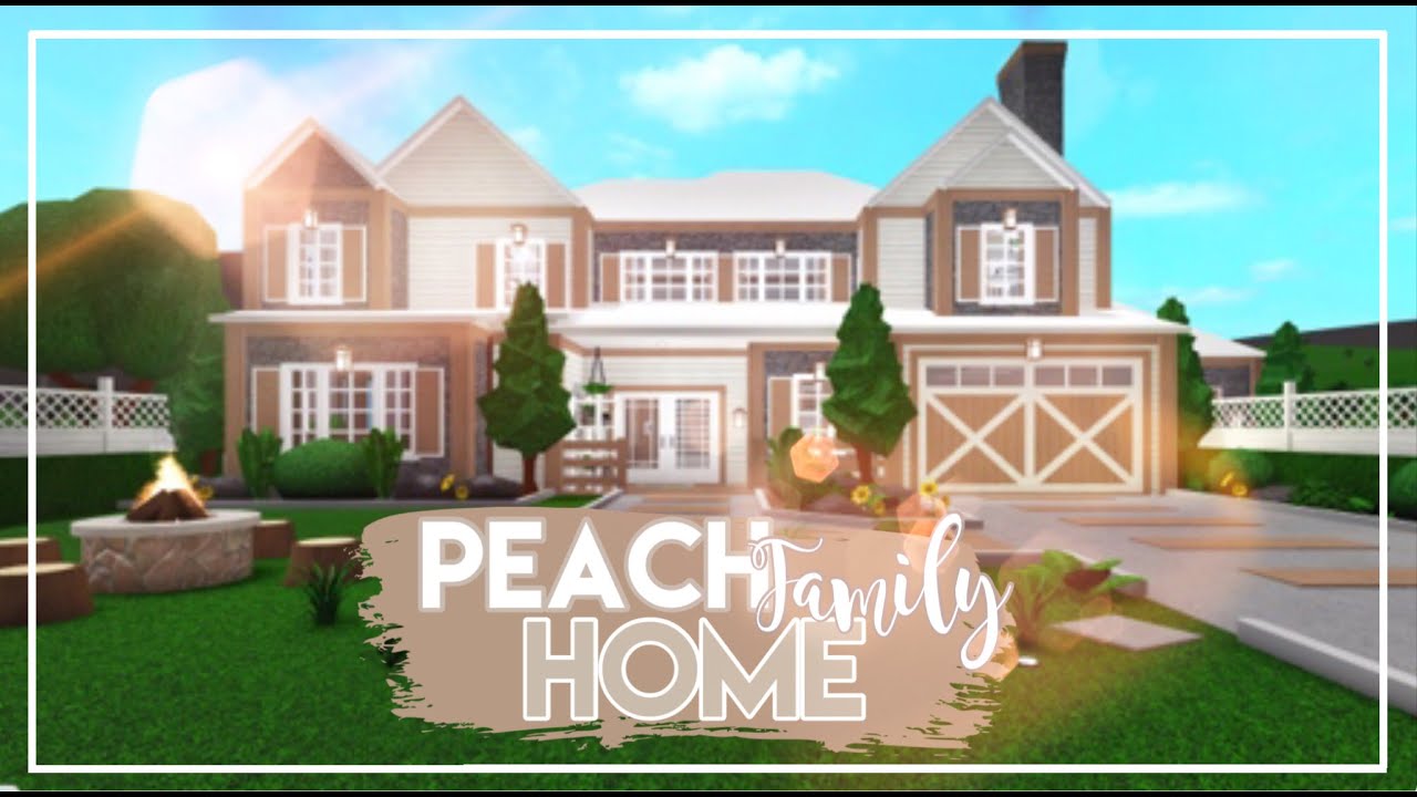 Peach Family Home 121k | Welcome to Bloxburg - YouTube
