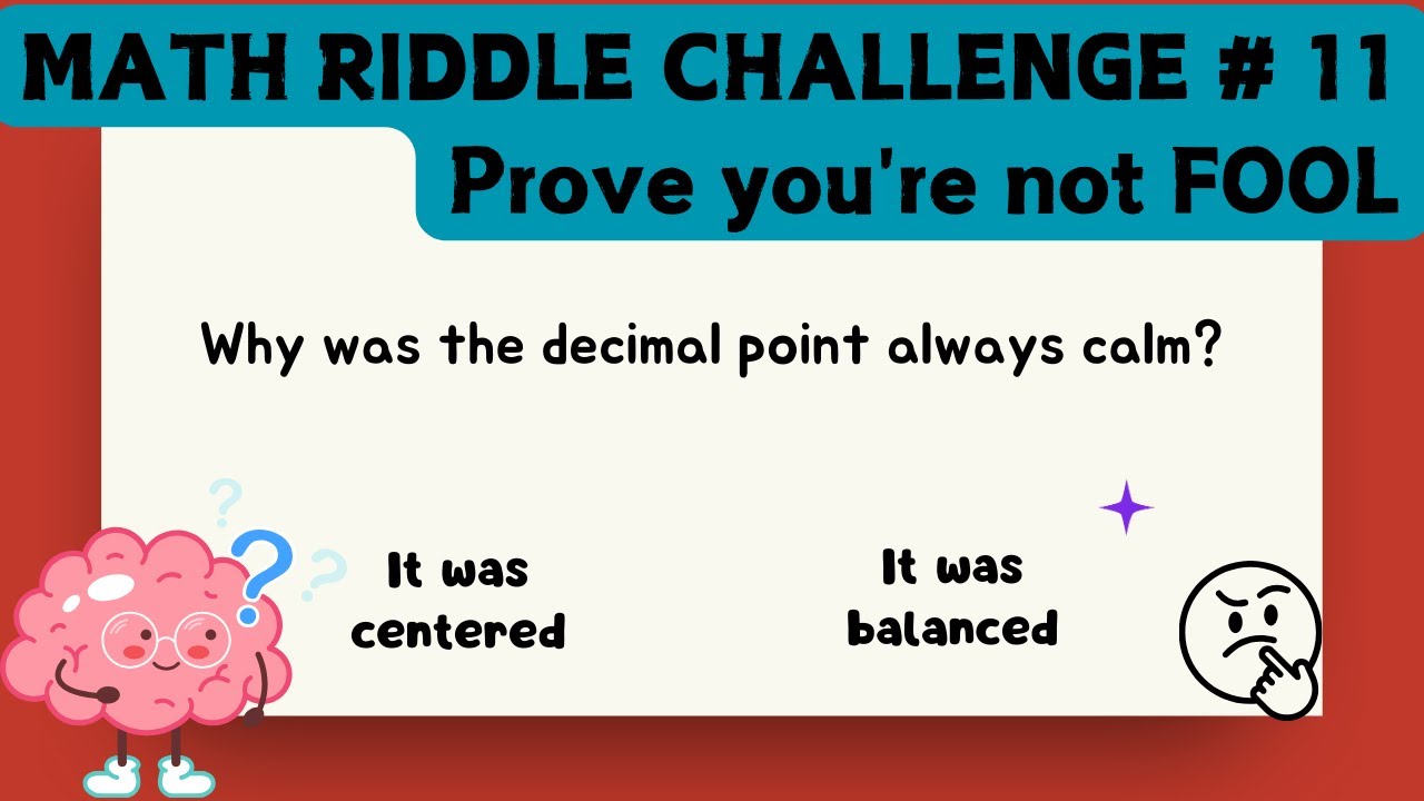 15 Mathematics Riddles! How Good is Your BRAIN? #challenge 10 - YouTube