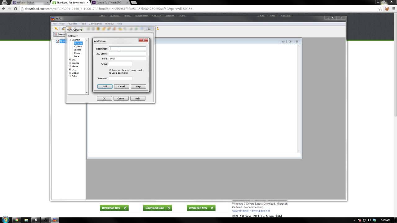 (TUTORIAL)Using mIRC Client on Twitch.tv - YouTube