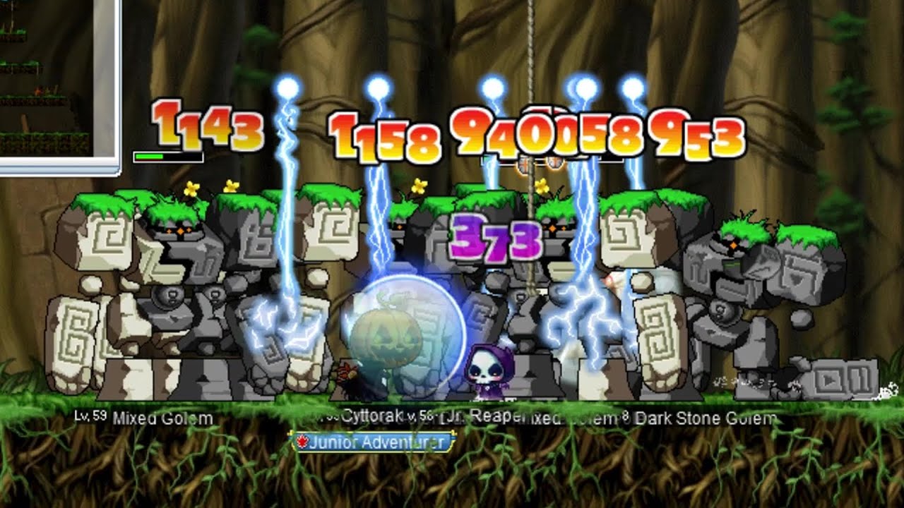 Maplestory Lets Play Forest of Golem Mage Leveling | Maplestory ...