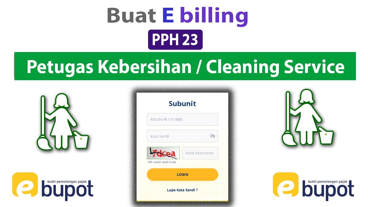 Cara Membuat E Billing PPH 23 Pajak Jasa Kebersihan || E Bupot - YouTube