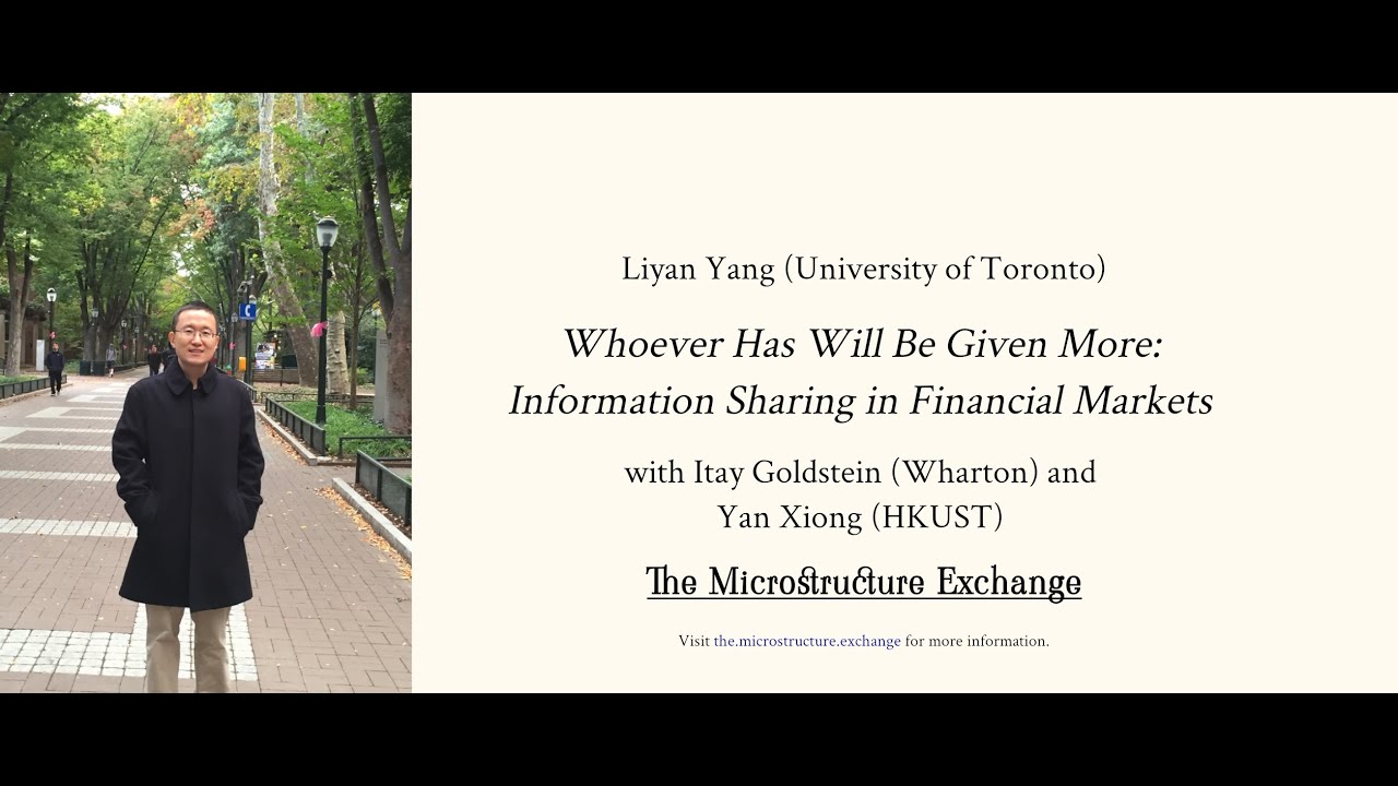 The Microstructure Exchange: Liyan Yang (Rotman) - YouTube