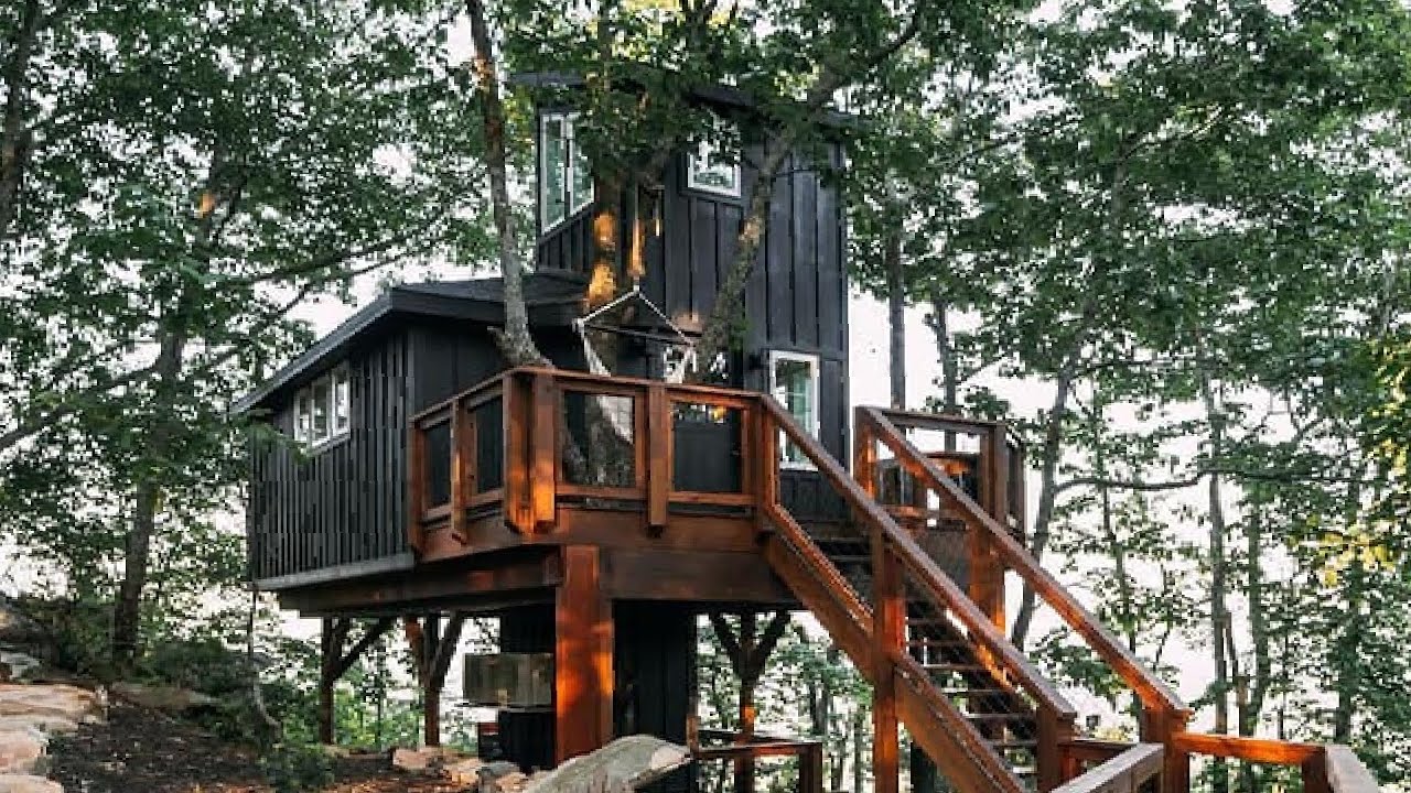 Possibly The Nicest Treehouse I've Ever Seen - YouTube
