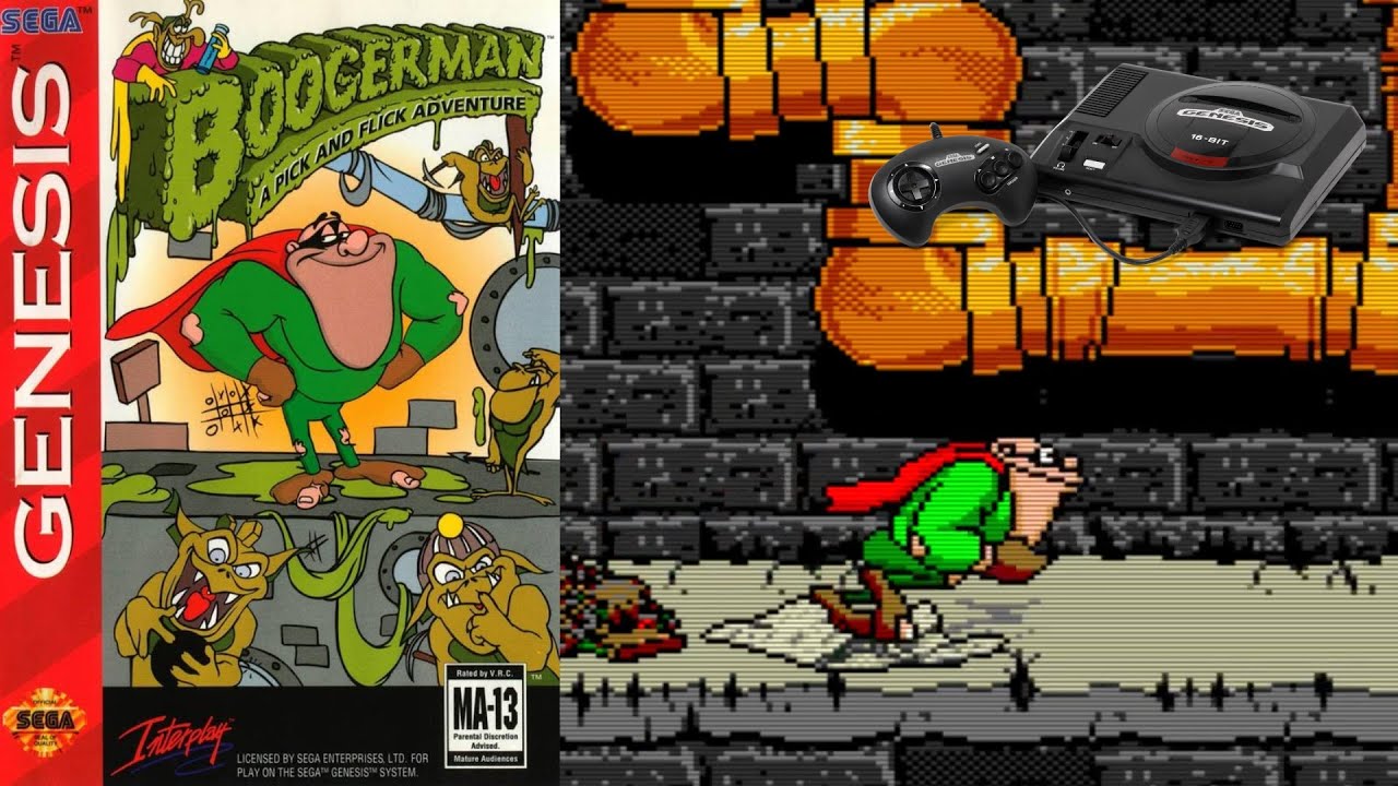 Boogerman: A Pick and Flick Adventure Gameplay Sega Genesis - Mega ...